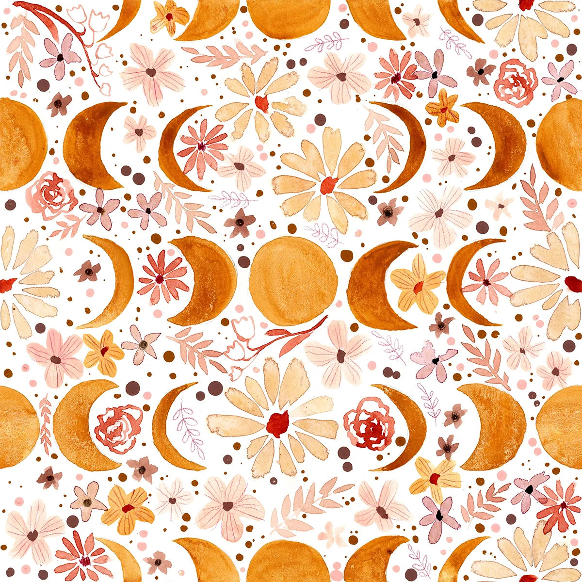 Boho Moon Fitted Cot Sheet | Designer Bums