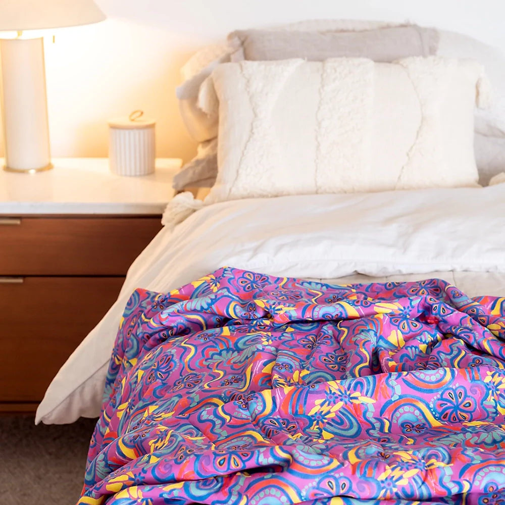 Abstract Rainbow Large Blanket | Designer Bums