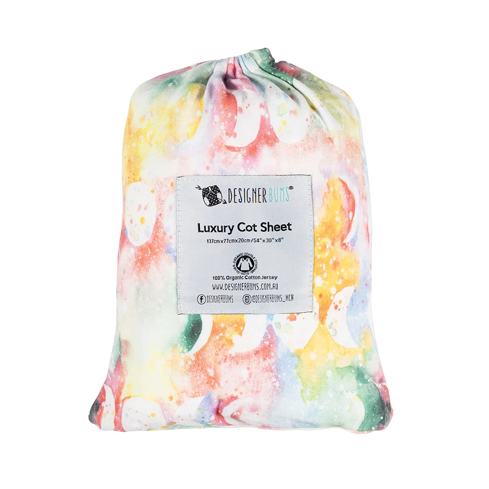 Pixie Moon Fitted Cot Sheet | Designer Bums