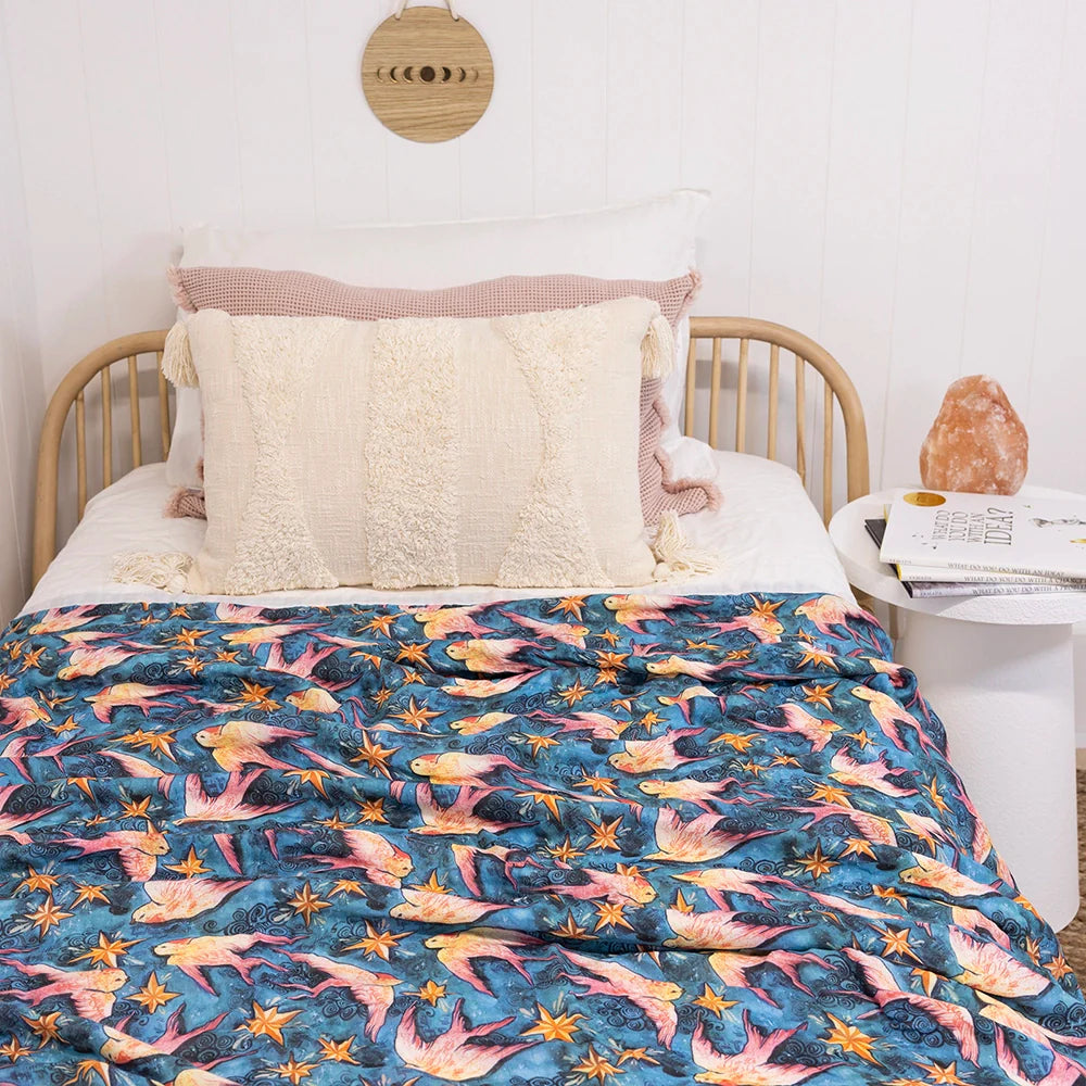 Star Swallows Single Blanket | Designer Bums