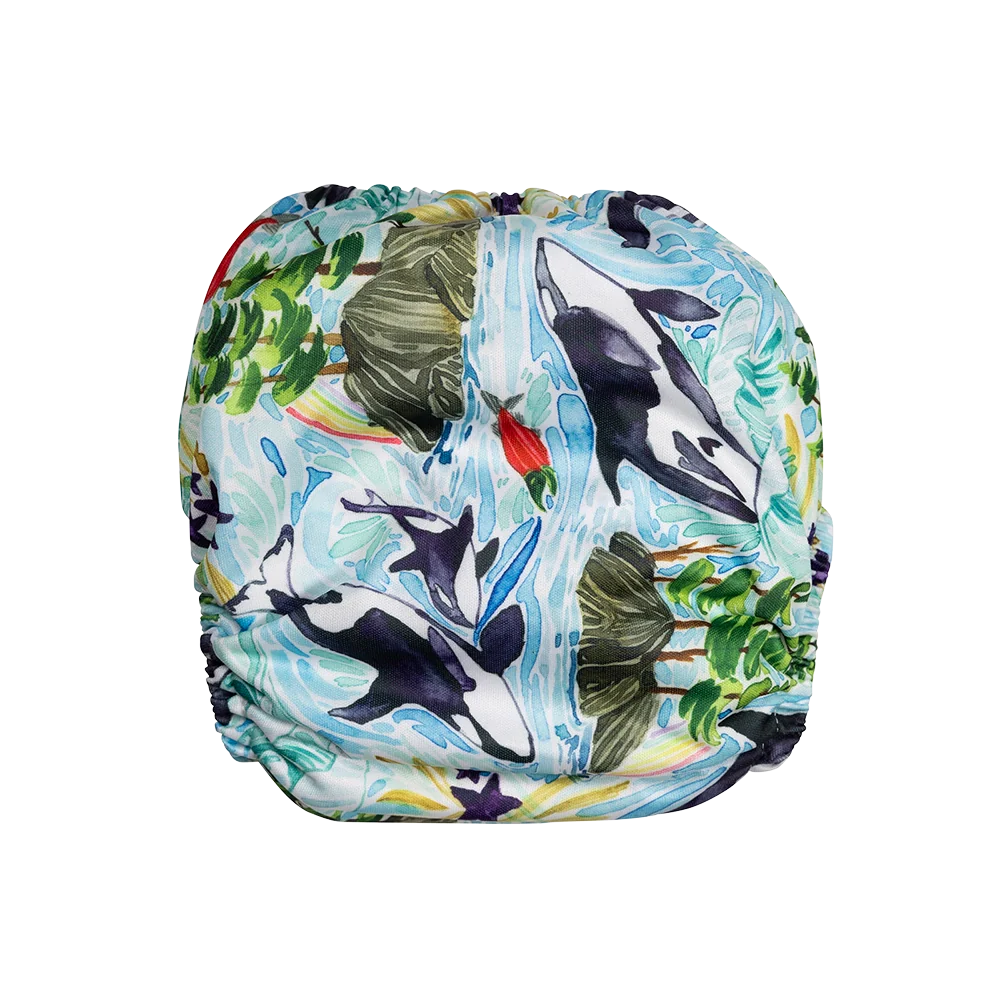 Orca Pod Reusable Cloth Nappy | Designer Bums