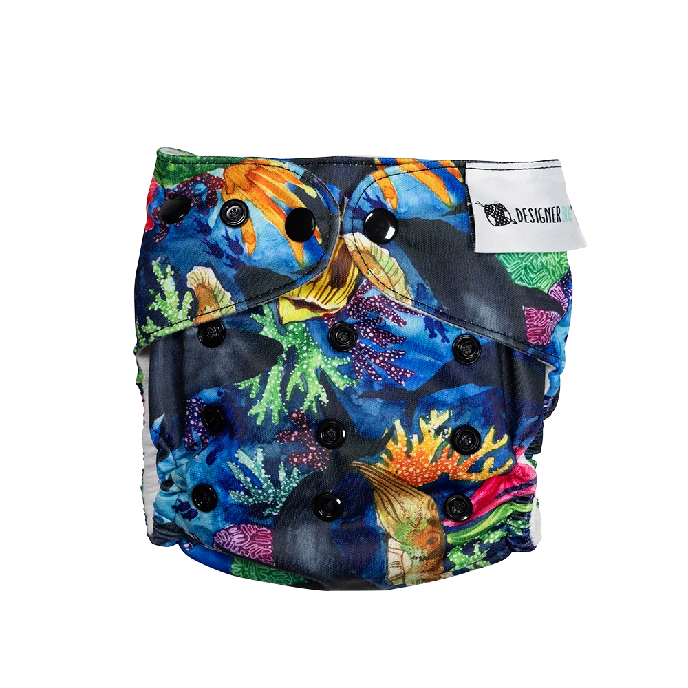 Sea Garden Reusable Cloth Nappy | Designer Bums